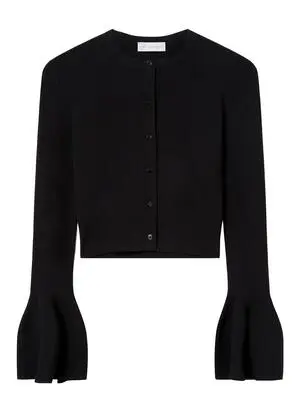 STELLA MCCARTNEY Compact Knit Bell-Sleeve Cardigan