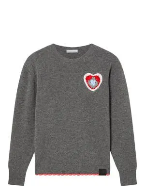 Stella McCartney Crochet Heart Wool Jumper - Grey