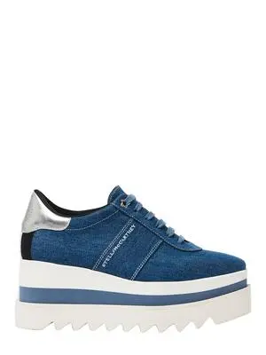 Stella McCartney Denim Sneakelyse Platform Trainers - Blue