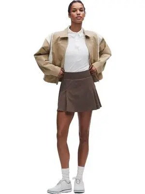 Lululemon Top-Stitched Pleated Golf Skirt Pinecone