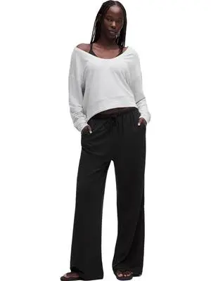 Lululemon Becalm Mid-rise Straight-leg Pant - Black