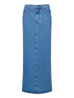 Giuseppe Di Morabito Wool Blend Denim Skirt - Blue