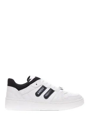 Bally Round Toe Lace-up Sneakers - White