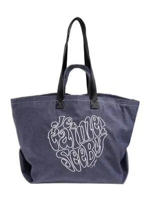 See By Chloé Je T'aime Denim Tote Bag - Gray