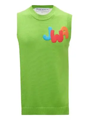 J.W.ANDERSON Two-tone Knitted Vest - Green
