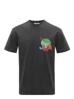 J.W.ANDERSON Jw Anderson Jwa Lime Printed T-shirt - Black