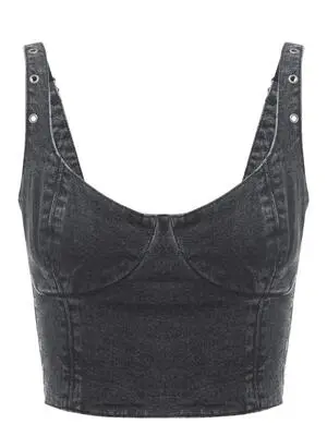 Ksubi Sleeveless Bustier Top - Black