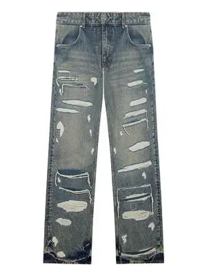 REPRESENT Torn Denim Trousers - Gray