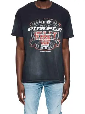 PURPLE BRAND Logo-print T-shirt - Black
