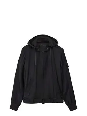 Y3 Drawstring Zip-up Hoodie - Black