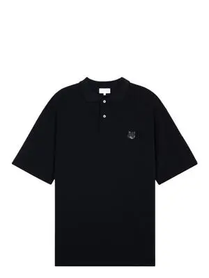 Maison Kitsuné Bold Fox Head Patch Oversized Polo Shirt - Black