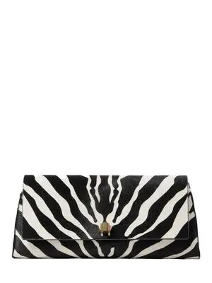 Khaite Audrey Print Clutch Bag - Zebra