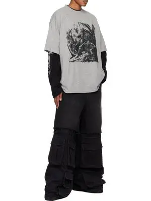 Vetements Graphic Printed Crewneck T-shirt - Gray