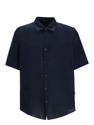 Hugo Boss Short-sleeved Button-down Shirt - Black