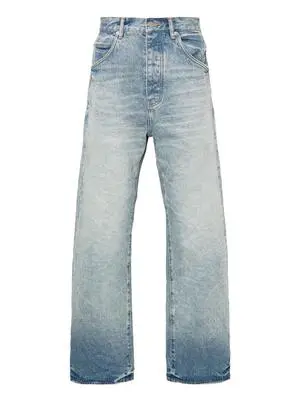 PURPLE BRAND Logo-patch Denim Trousers - Medium Blue