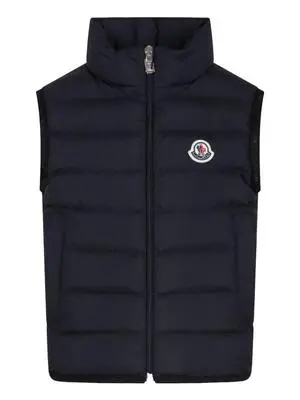 Moncler Logo-patch Puffer Gilet - Midnight Blue