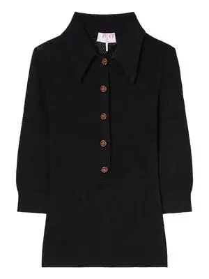 Emilio Pucci Seamless Jacquard Marmo Polo Shirt - Black