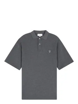 Maison Kitsuné Bold Fox Head Patch Oversized Polo Shirt - Gray