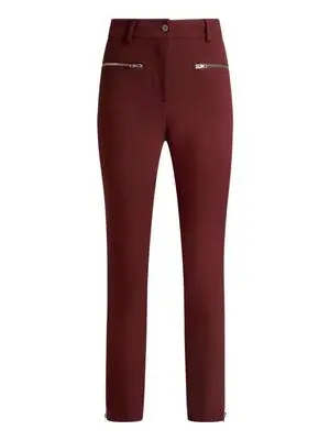 Etro Slim-fit Trousers With Zip - Brown