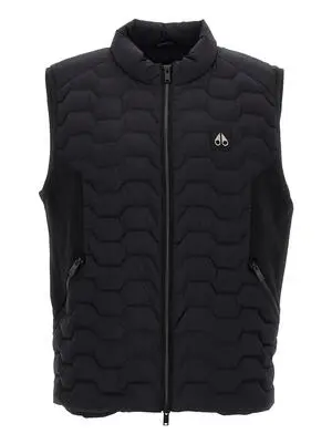 Moose Knuckles Granite Logo Plaque Vest - Black
