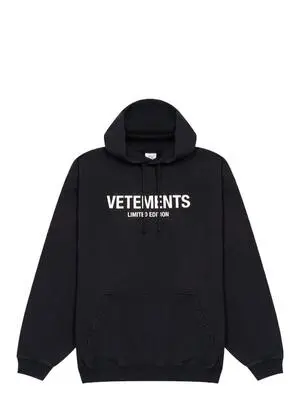 Vetements Hooded Sweater - Black