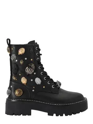 Kurt Geiger Leather Woolwich Eagle Boots - Black