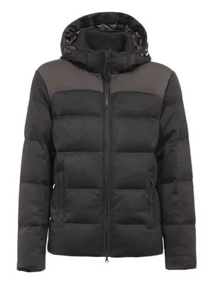 Paul & Shark Hooded Down Jacket - Black