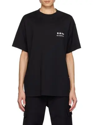 Givenchy Logo Printed Crewneck T-shirt - Black