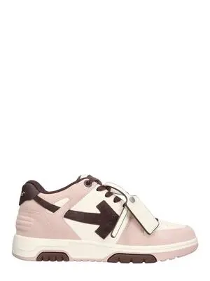Off-White Leather Out Of Office Sneakers Pink