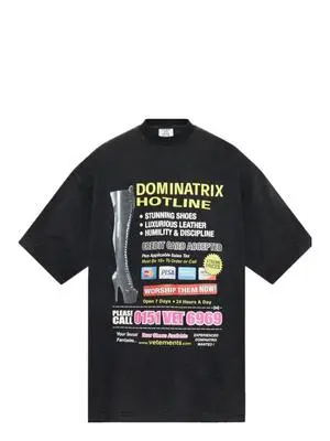 Vetements Slogan Printed Crewneck T-shirt - Black