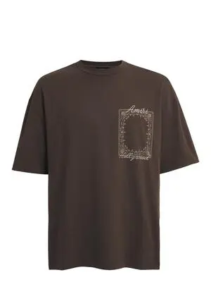 Amiri Cotton Quad Bandana T-shirt - Brown