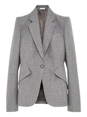 Alexander McQueen Wool Single-breasted Blazer - Black