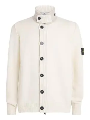STONE ISLAND Stone Island Lambswool Stand-Collar Cardigan