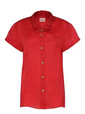 Khaite Khaite Keefe Silk Organza Shirt Red