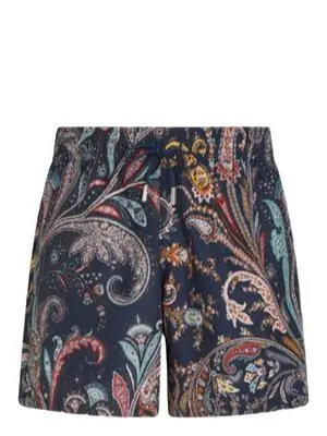 Etro Paisley-printed Swim Shorts - Black