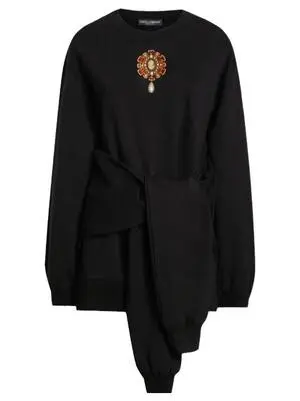 Dolce & Gabbana Dolce Gabbana Cotton Mini Dress - Black