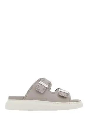 Alexander McQueen Oversized Hybrid Slides - Gray