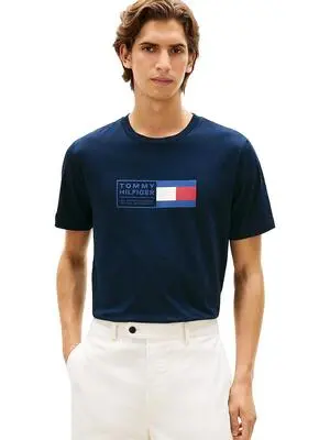 Tommy Hilfiger Flag Box Logo T-shirt - Navy