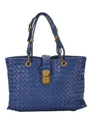 Bottega Veneta Bottega Veneta Intrecciato Capri Tote Small Blue