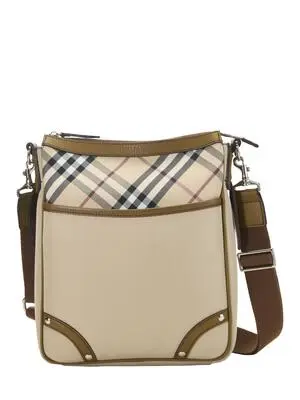 Burberry House Check Vertical Messenger Bag - Brown
