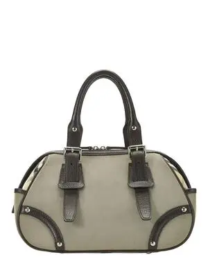Burberry Check Bowler Handbag - Brown