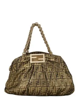 Fendi Zucca Mia Handbag - Gold