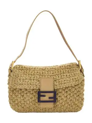 FENDI Fendi Metallic Crochet Baguette