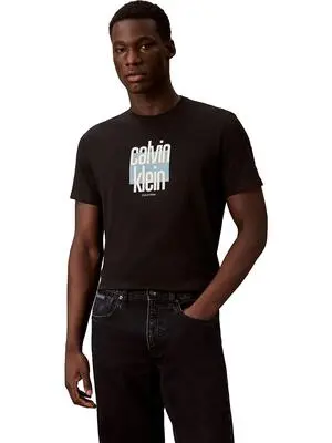 Calvin Klein Modern Graphic Logo Tee - Black