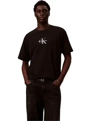 Calvin Klein Monologo Relaxed Tee - Black