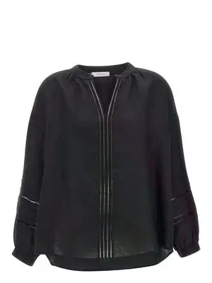 JCSOPHIE Leslie Eyelet-detail Blouse - Black