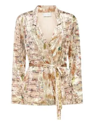 PIERRE-LOUIS MASCIA Brushstroke-print Blazer - Neutrals