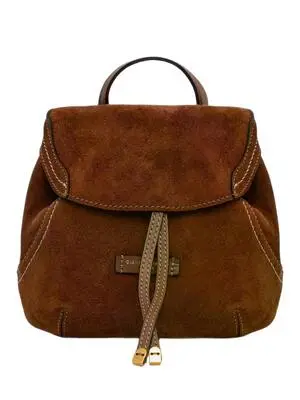 GIANNI CHIARINI GIANNI CHIARINI Violette Contrast-Stitch Suede Backpack