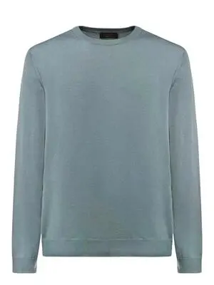 ZANONE Flexwool Crew-neck Fine-knit Top - Blue