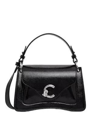 COCCINELLE C-Logo Patent Leather Tote Bag
